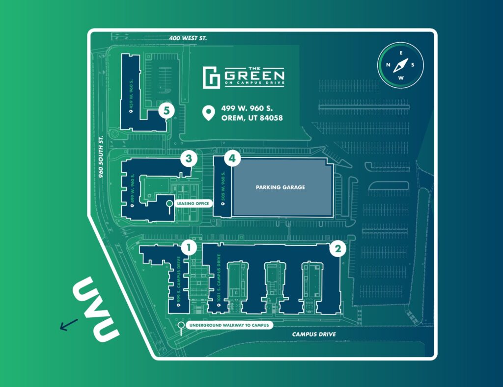 Property Map | UVU Housing | The Green on Campus Drive